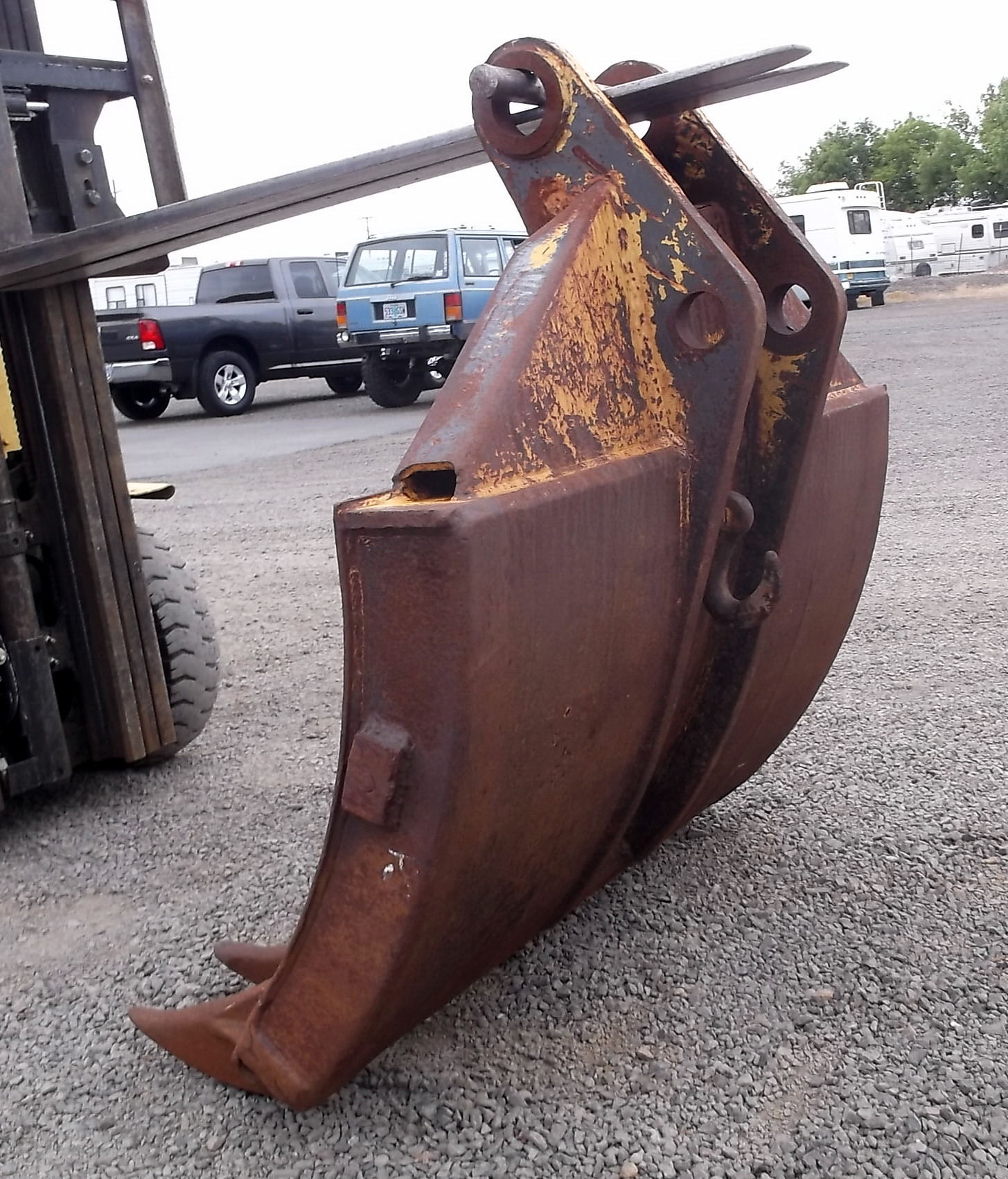 Attachment Zone - Used 60" *Non-Standard* Pin-On Excavator Rake For Sale