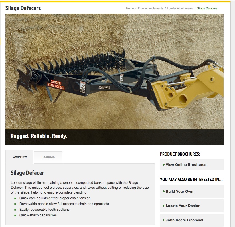 Attachment Zone - New 96" Silage Defacer For Sale